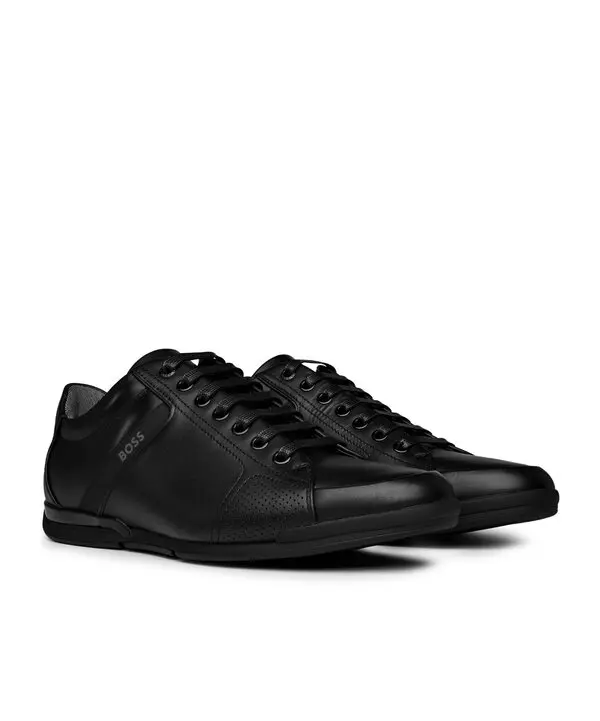 Hugo Boss Saturn Smooth Low Top Premium Leather Trainers