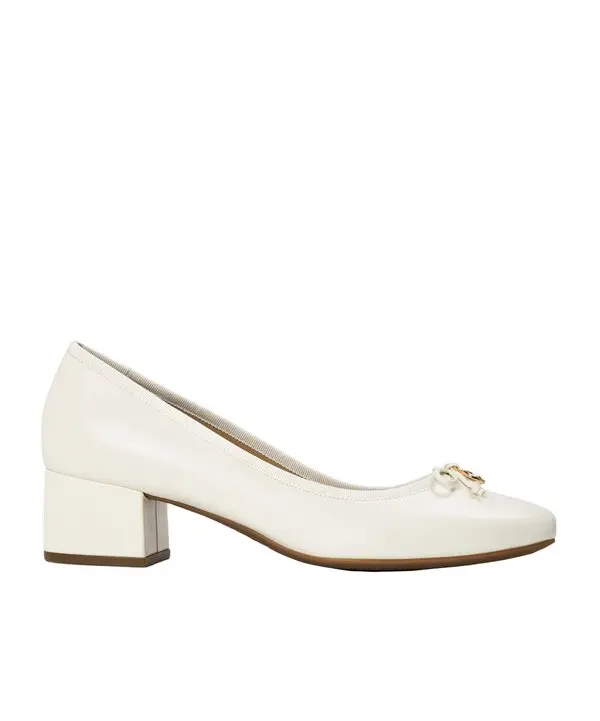 Michael Kors Piper Block Heel Pumps - White