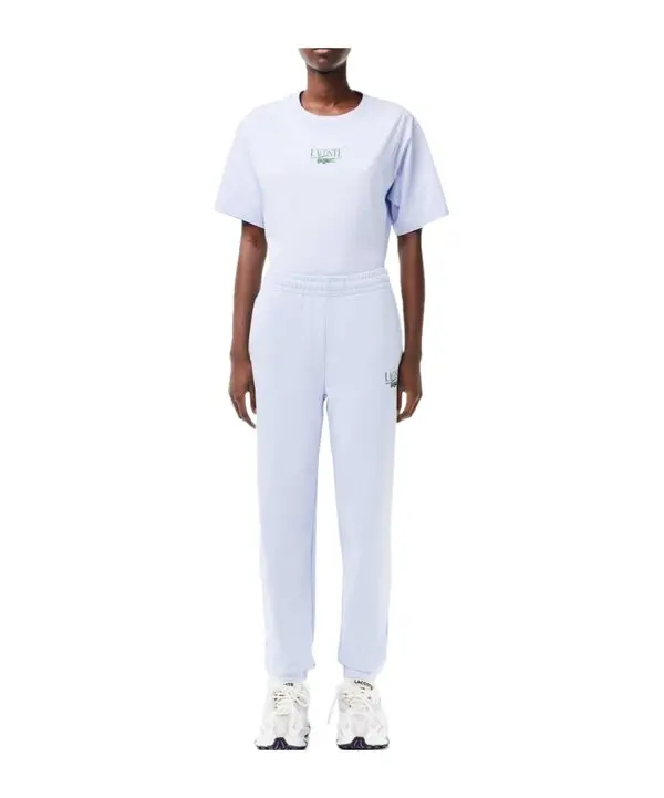 Lacoste Cuffed Knit Sweatpants - White