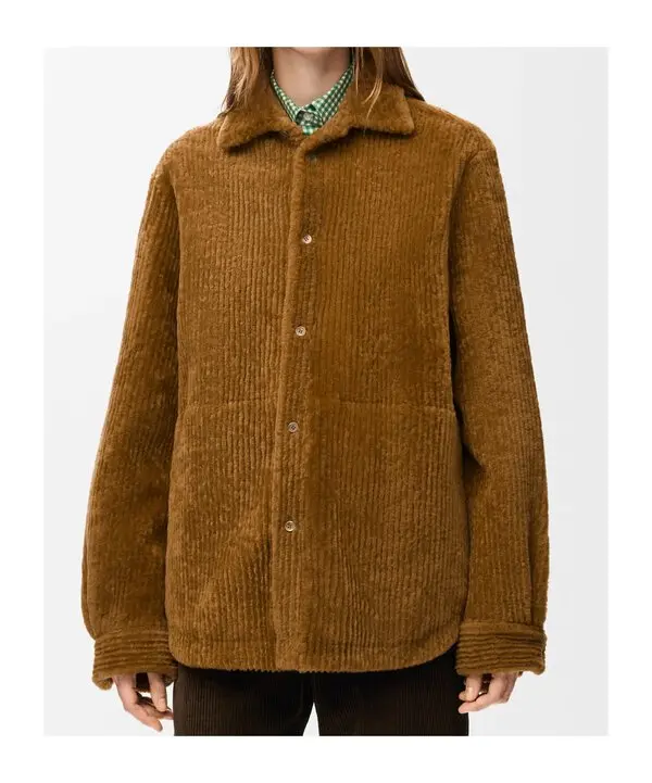 Loewe Overshirt In Shearling Corduroy