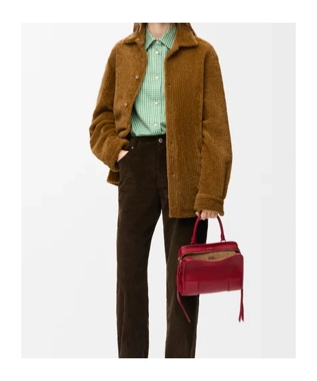 Loewe Overshirt In Shearling Corduroy