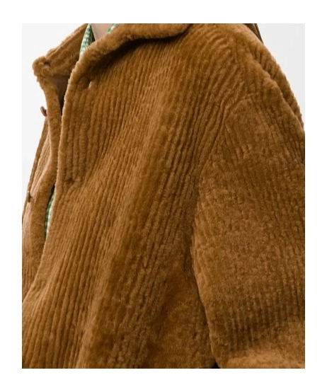 Loewe Overshirt In Shearling Corduroy