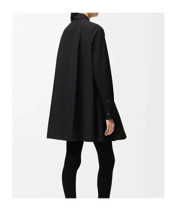 Loewe Shirt Dress In Cotton With Peplum Silhouette