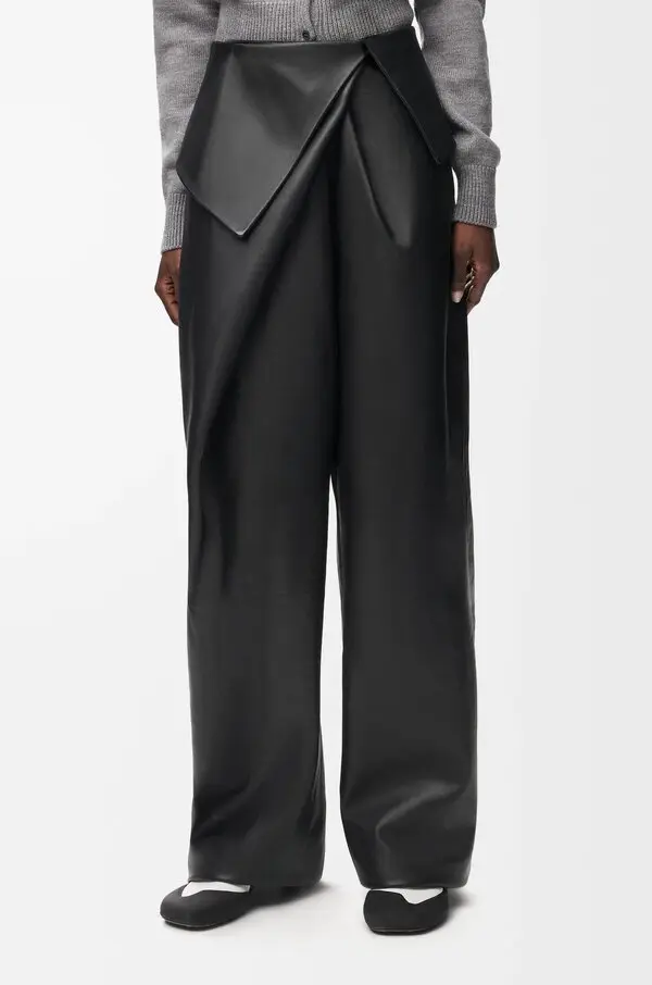 Loewe Draped Trousers In Nappa Lambskin