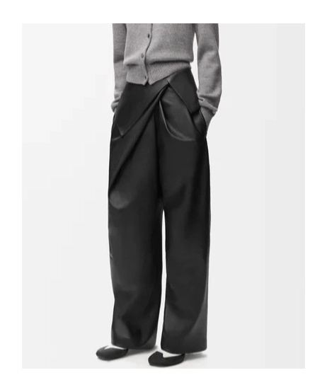 Loewe Draped Trousers In Nappa Lambskin