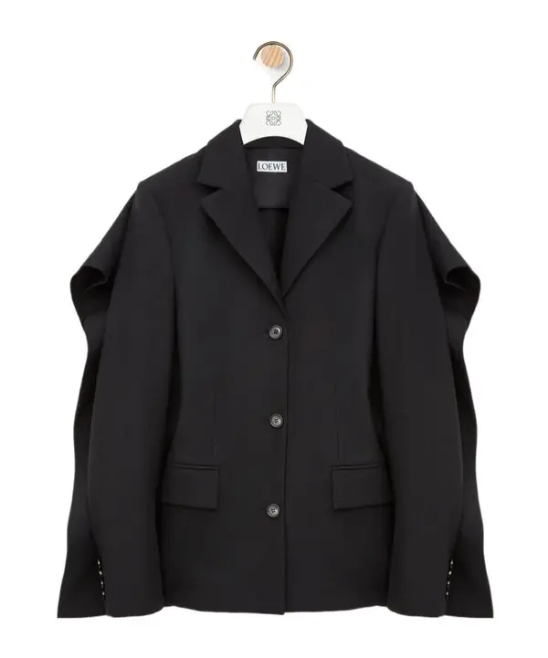 Loewe Jacket In Wool - Black