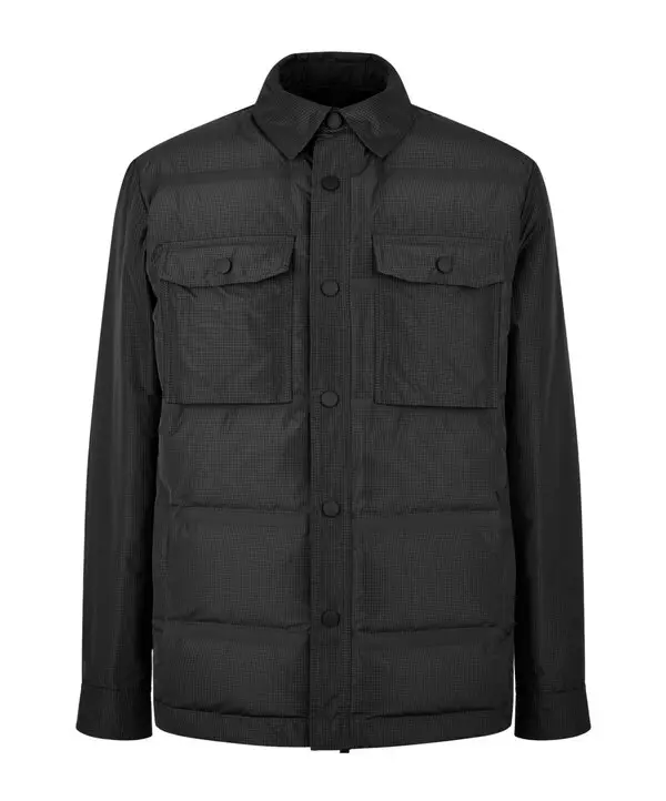 Brioni Grid-textured Padded Shirt Jacket