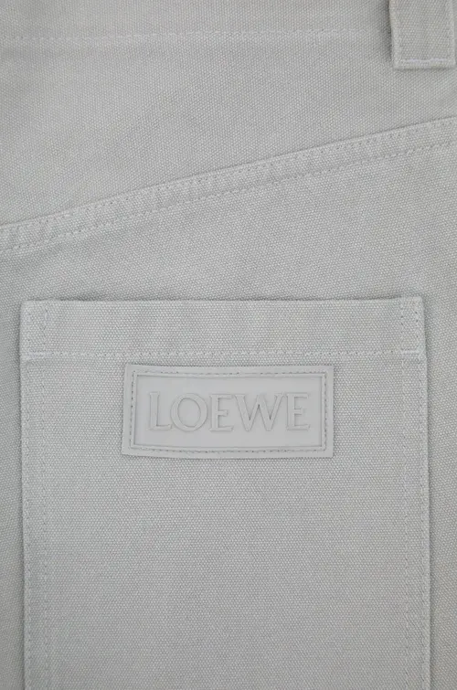Loewe Cargo Trousers In Cotton With Wire-trimmed Pockets