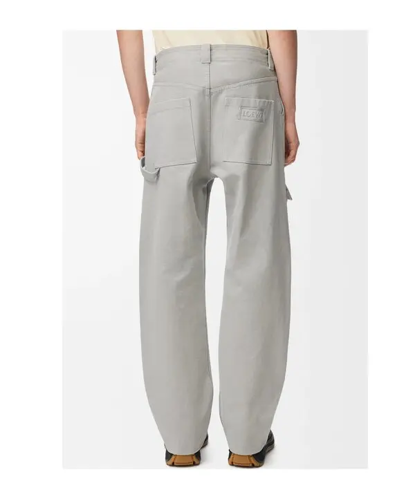 Loewe Cargo Trousers In Cotton With Wire-trimmed Pockets