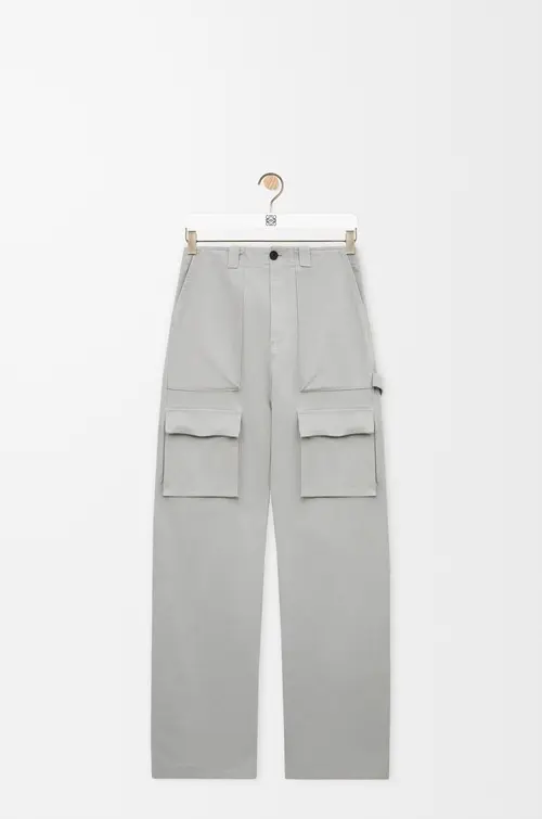 Loewe Cargo Trousers In Cotton With Wire-trimmed Pockets