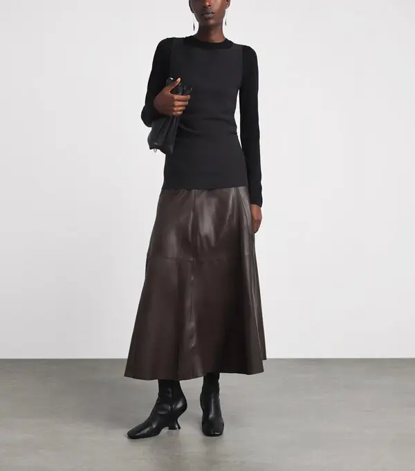ARMA Lambskin Eleni Maxi Skirt