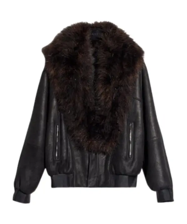 Gucci Fuzzy Collar Bomber Jacket