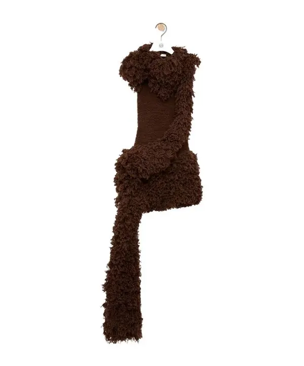 Loewe Dress In Wool Blend - Brown