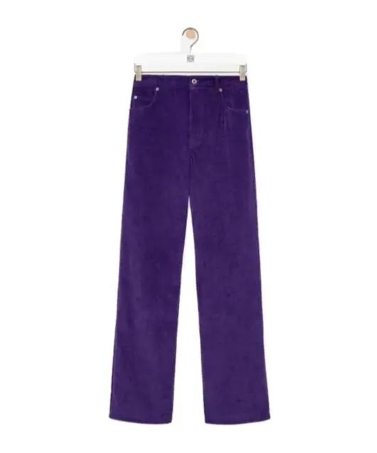 Loewe Trousers In Cotton Corduroy - Purple