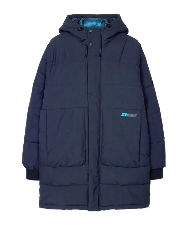 Paul Smith Lightweight Midlength Down Jacket - Blue