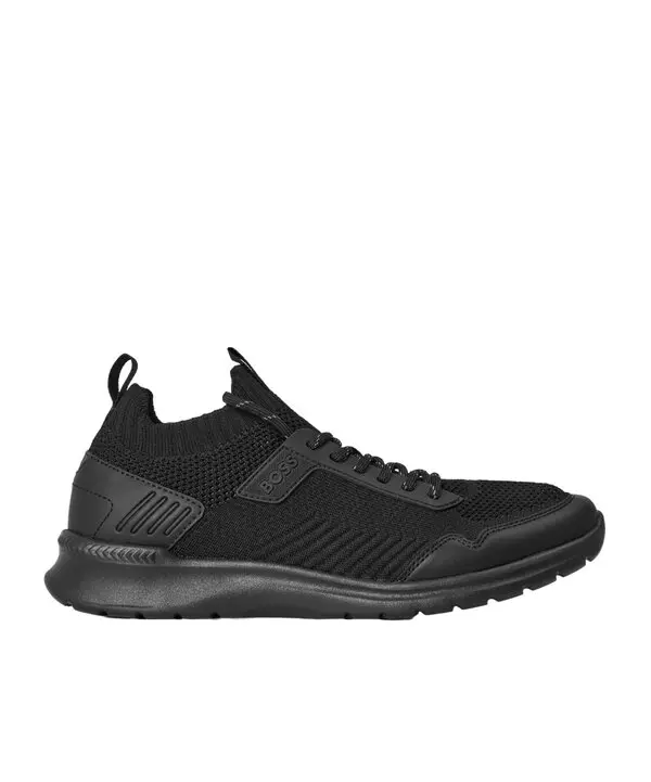 Hugo Boss Solid Color Sneakers - Black