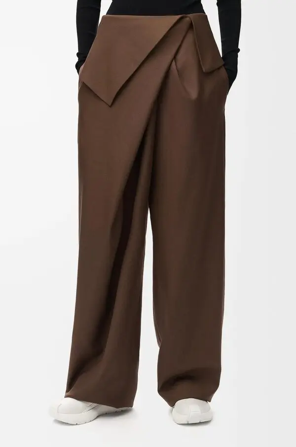 Loewe Draped Trousers In Wool