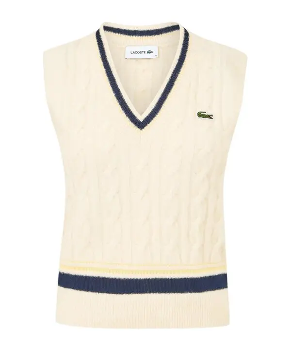 Lacoste V-neck Cableknit Vest