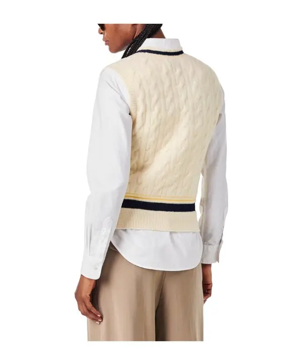 Lacoste V-neck Cableknit Vest
