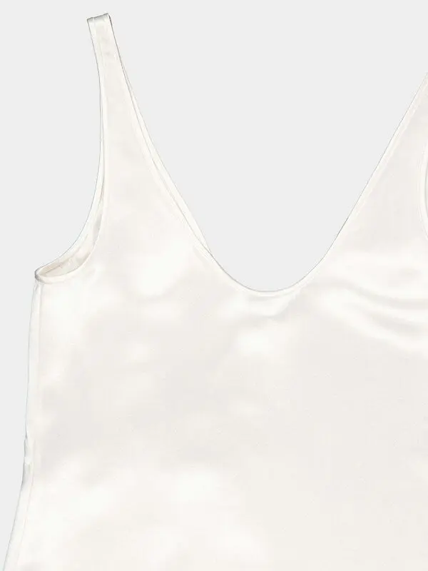 TOM FORD Off- Silk Scoop Neck Tank Top