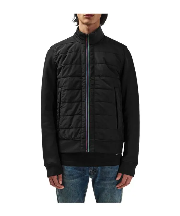 Paul Smith Mixed-fabric Stand Collar Jacket