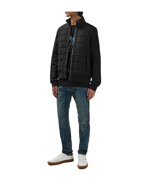 Paul Smith Mixed-fabric Stand Collar Jacket