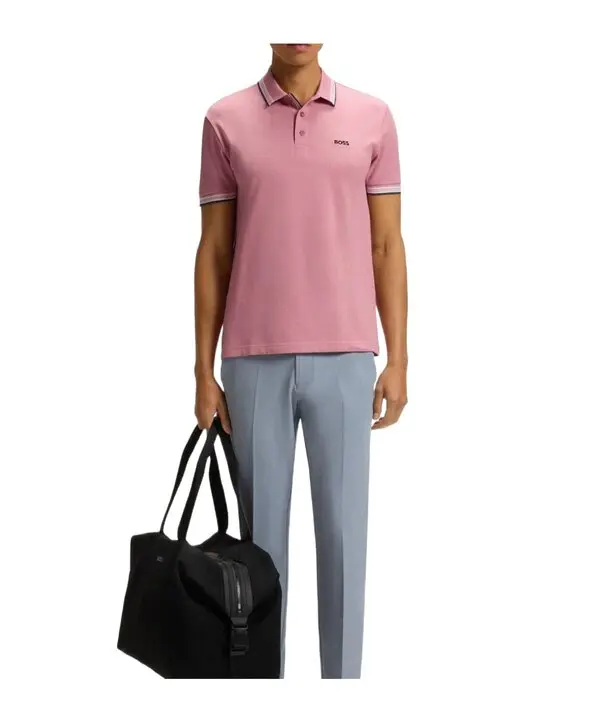 Hugo Boss Shortsleeve Polo Shirt With Trimcollar