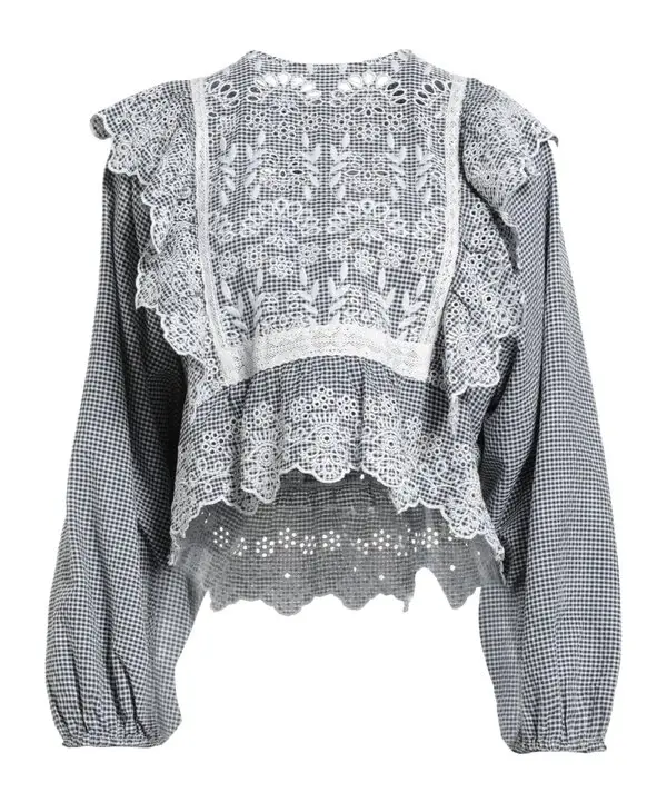 Max Mara Long-sleeved Plaid Shirt - Blue
