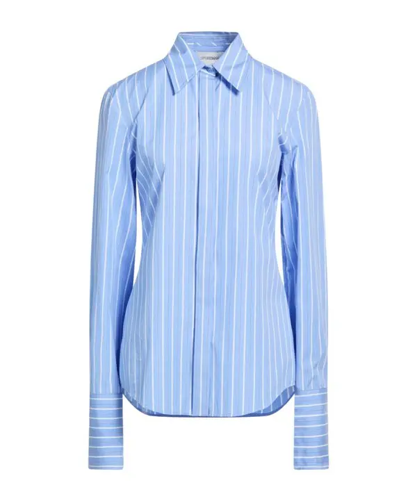Sportmax Striped Long-sleeved Shirt - Blue