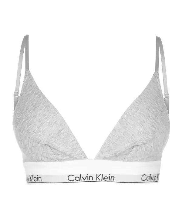 Calvin Klein Cotton Triangle Bra - Grey