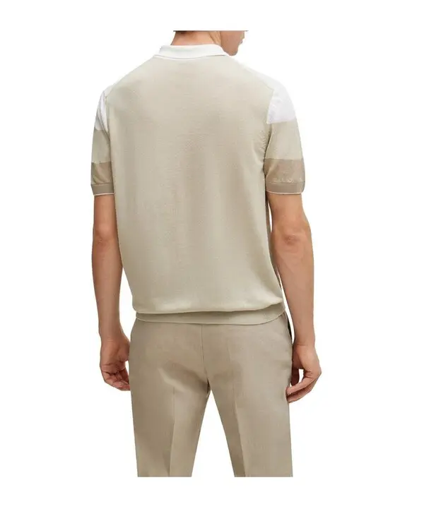 Hugo Boss Horizontalstripe Shortsleeve Knit Polo Shirt