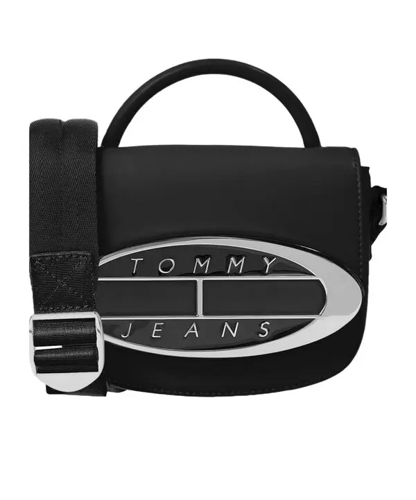 Tommy Hilfiger Logo Plaque Crossover Bag - Black