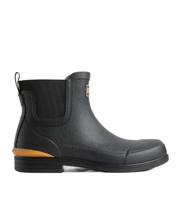 Barbour Solid Color Ankle Boots - Black
