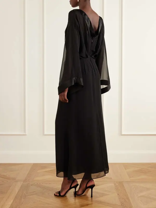 Saloni Yuki Layered Organza And Silk Maxi Dress