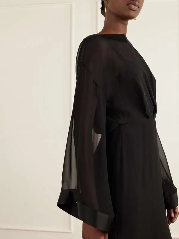 Saloni Yuki Layered Organza And Silk Maxi Dress