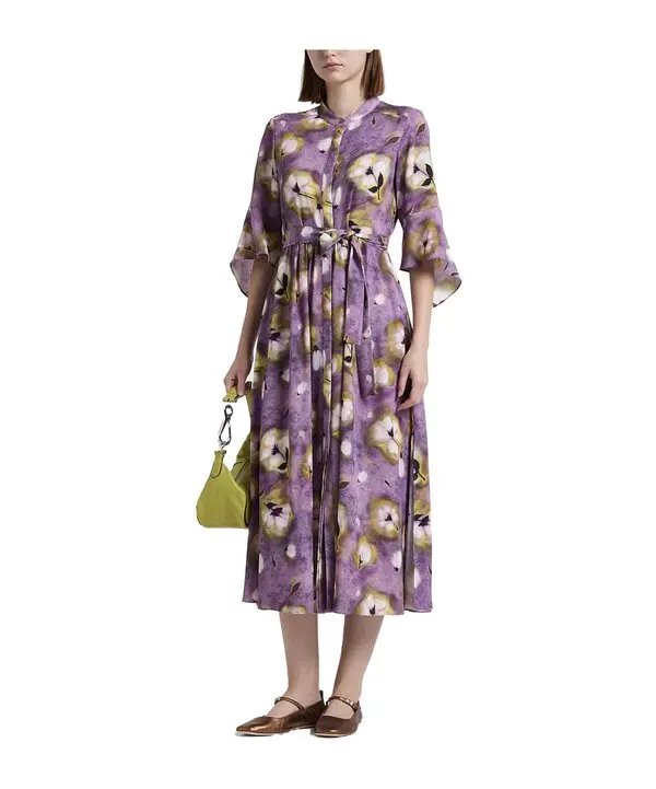 Max & Co. Max&co. Floral Print Shirt Dress With Belt