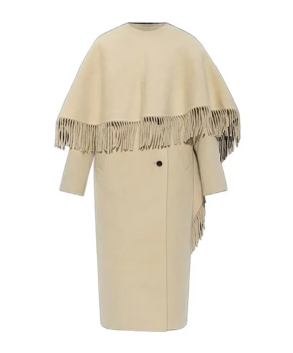 RÓHE Fringed Coat - Nude