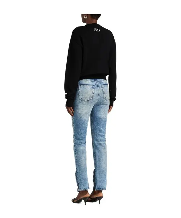 Balenciaga Two-tone Thin Knit Top