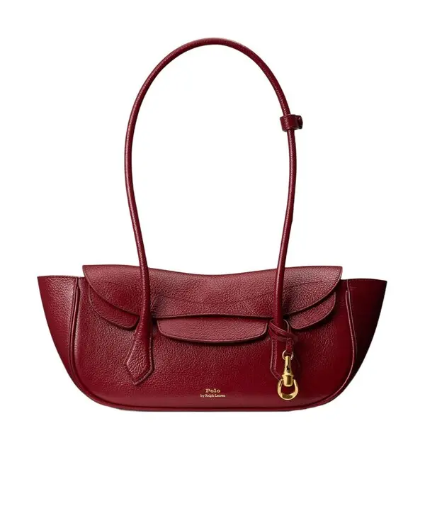 Polo Ralph Lauren Leather Shoulder Bag - Red