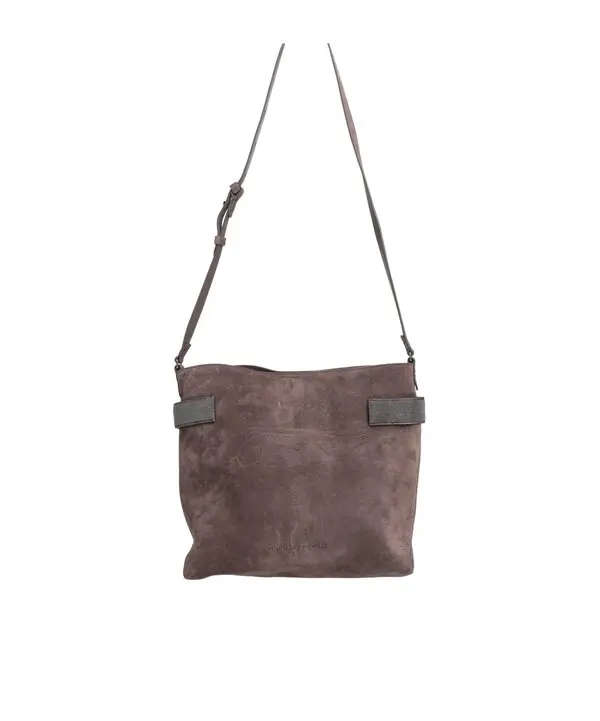 Brunello Cucinelli Medium-sized Suede Shoulder Bag - Brown
