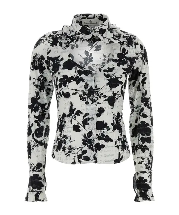 VIVIENNE WESTWOOD Printed Cotton Poplin Toulouse Shirt - White