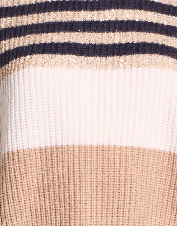 Brunello Cucinelli Striped Thick Knit Sweater