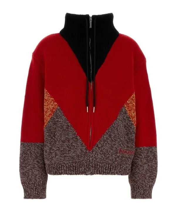 Marni Zippered Knit Cardigan - Multi-color