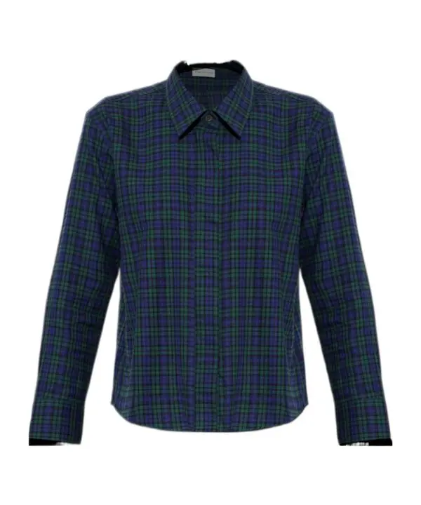 Dries Van Noten Plaid Cropped Shirt