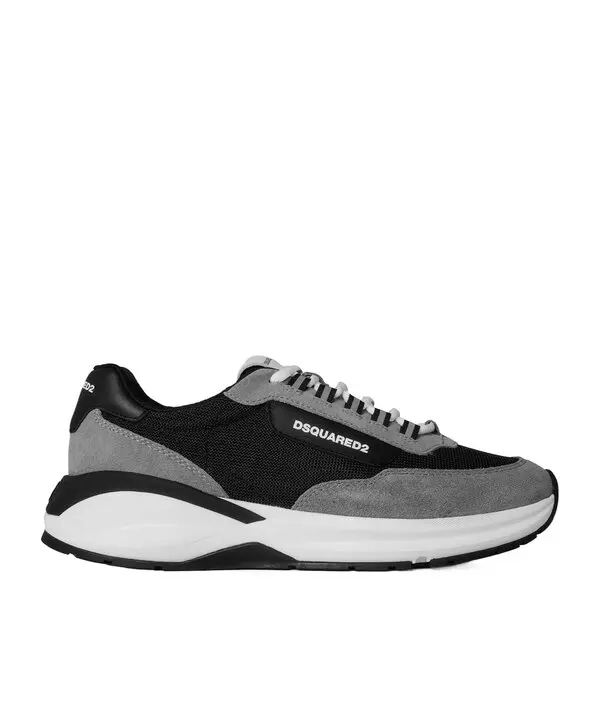 Dsquared2 Suede Dash Color Block Sneakers - Black