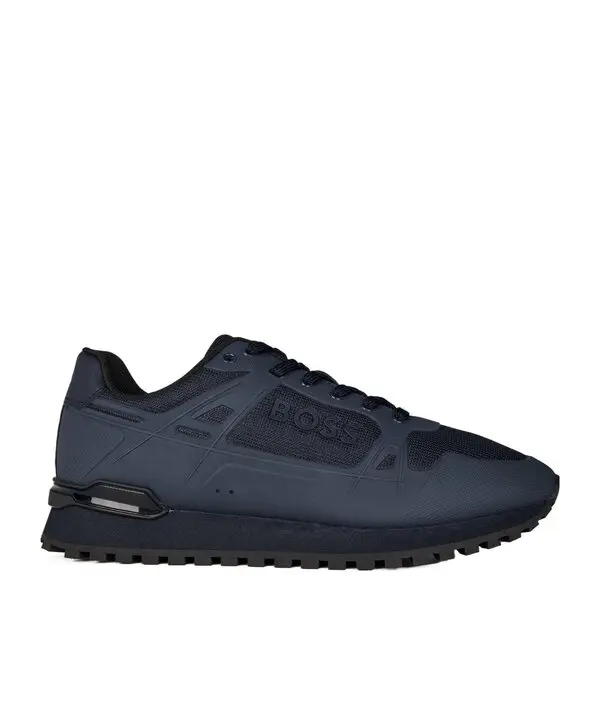 Hugo Boss Solid Color Sneakers - Black