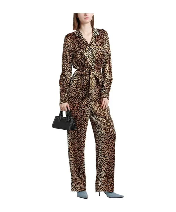 Dolce & Gabbana Leopard Print Satin Jumpsuit