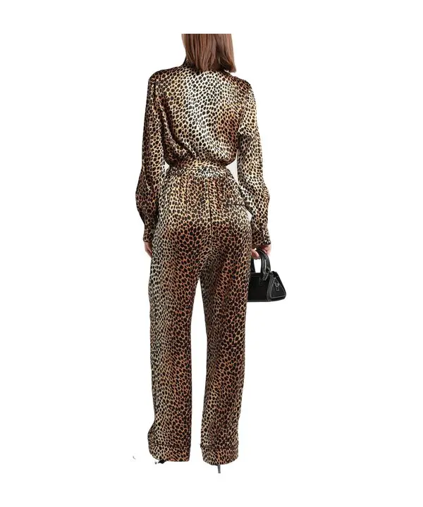 Dolce & Gabbana Leopard Print Satin Jumpsuit