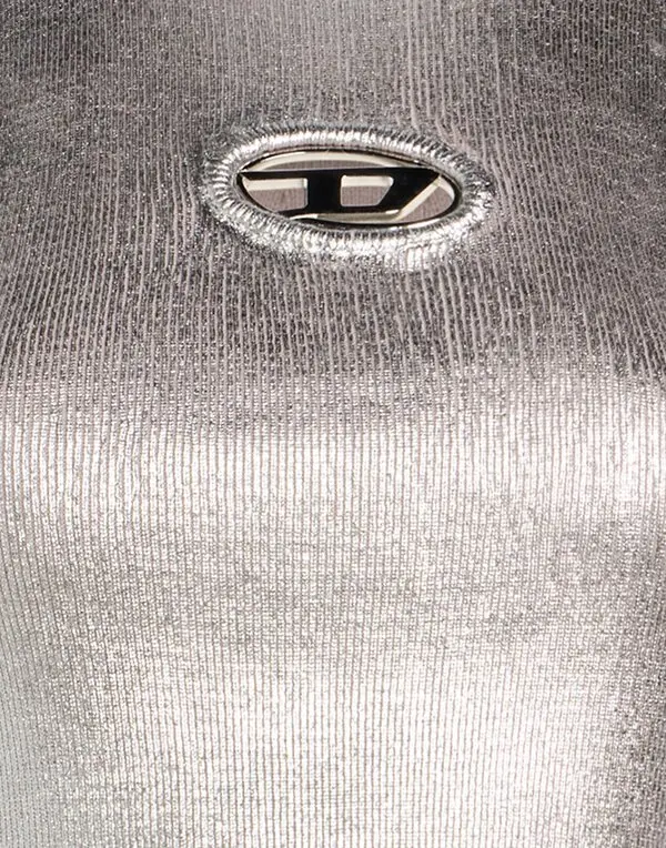DIESEL® Sleeveless Solid-color Turtleneck Top