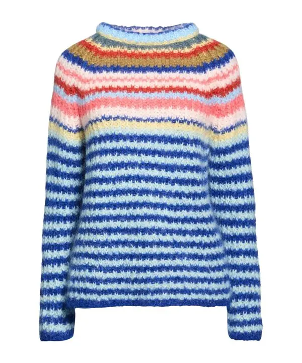 Max Mara Multi-color Ribbed Knit - Blue